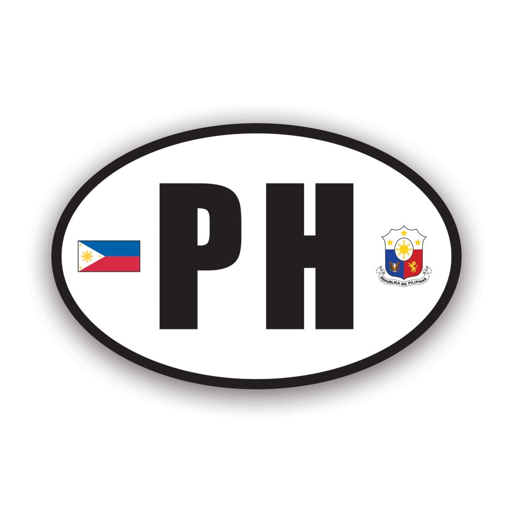 Philippines Oval Sticker Decal - Self Adhesive Vinyl - Weatherproof ...