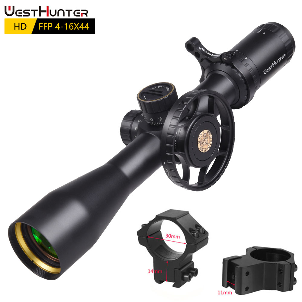 WestHunter HD 4-16X44 FFP Scope First Focal Plane Etched Glass Reticle ...