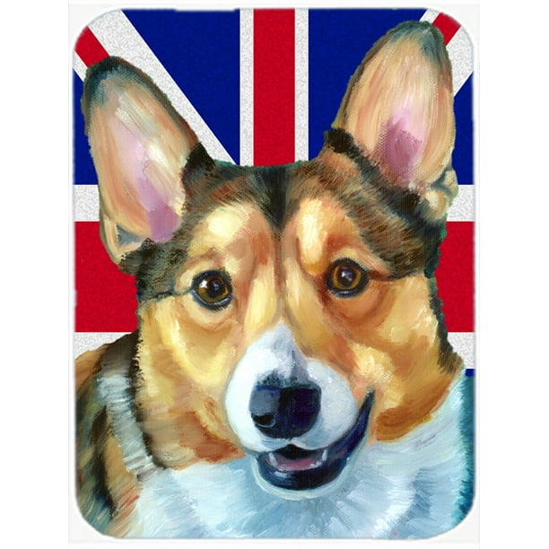 Caroline's Treasures Corgi with English Union Jack British Flag Glass ...