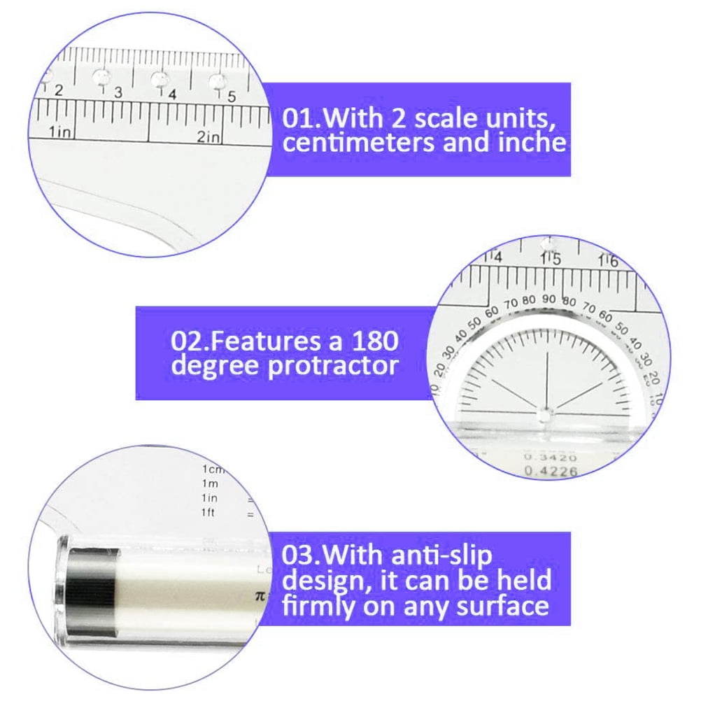 Regla paralela rodante Regla de rodillo paralelo profesional de 30 cm ...