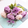 Artificial Peony Flower Stem 13 Head European Style Faux Floral ...