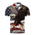 UVEASISHA Mens Big and Tall Polos Shirts American Flag Printed Short ...