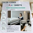 Twin Flat Sheet Only 6 Pack, Durable Teal Top Bed Sheets Hypoallergenic ...