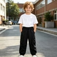 DJDLJWCJ Teen Boys School Uniform Pants Multi-pocket Stretch Soft Cargo ...