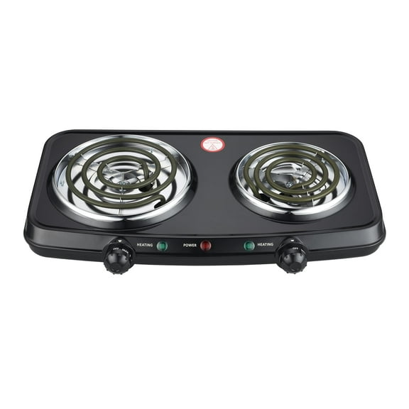 Cusimax 1800W Stainless Steel Electric Hot Plate Double Burner For ...