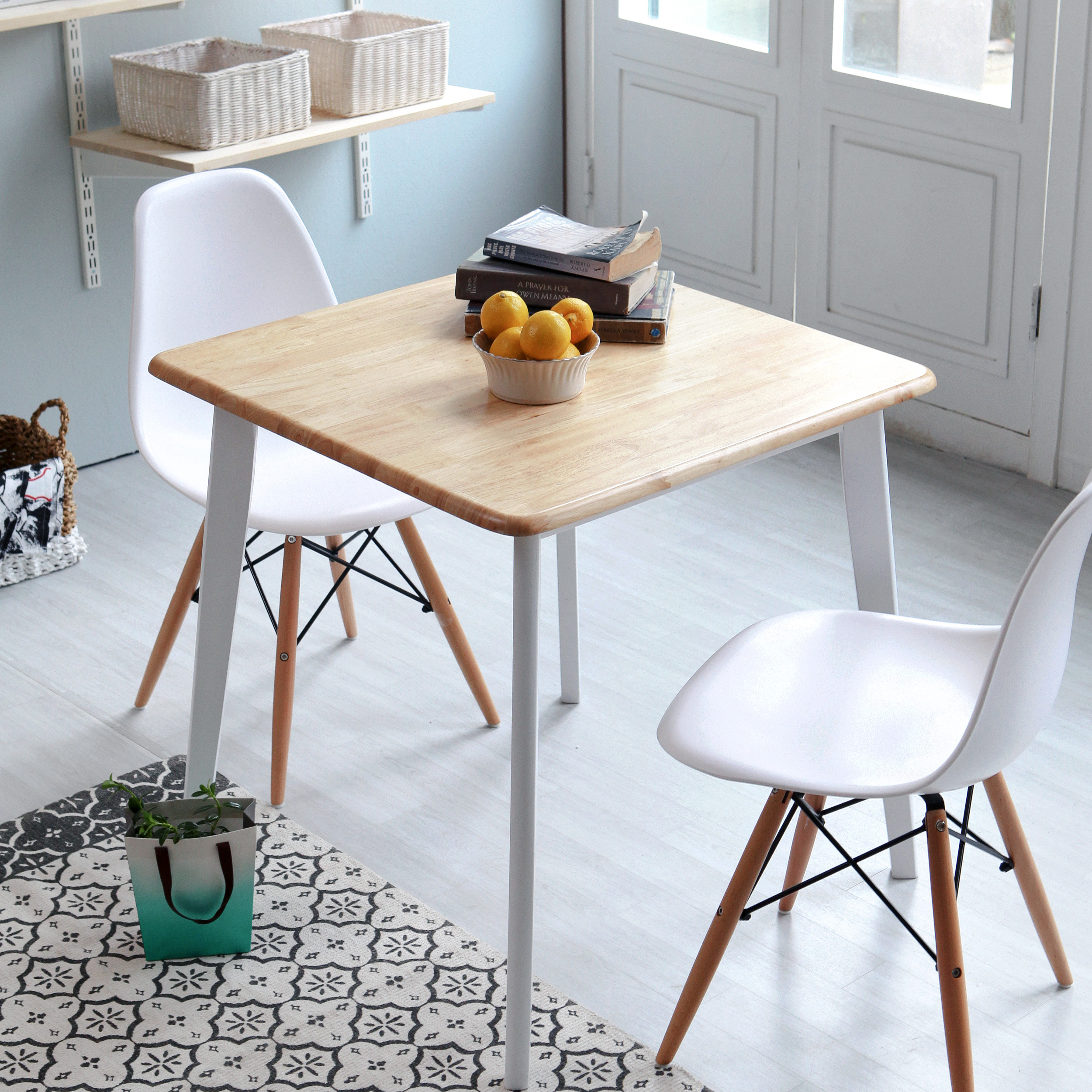 Livinia Aslan 29.5" Square Wooden Dining Table/Mid Century Modern ...