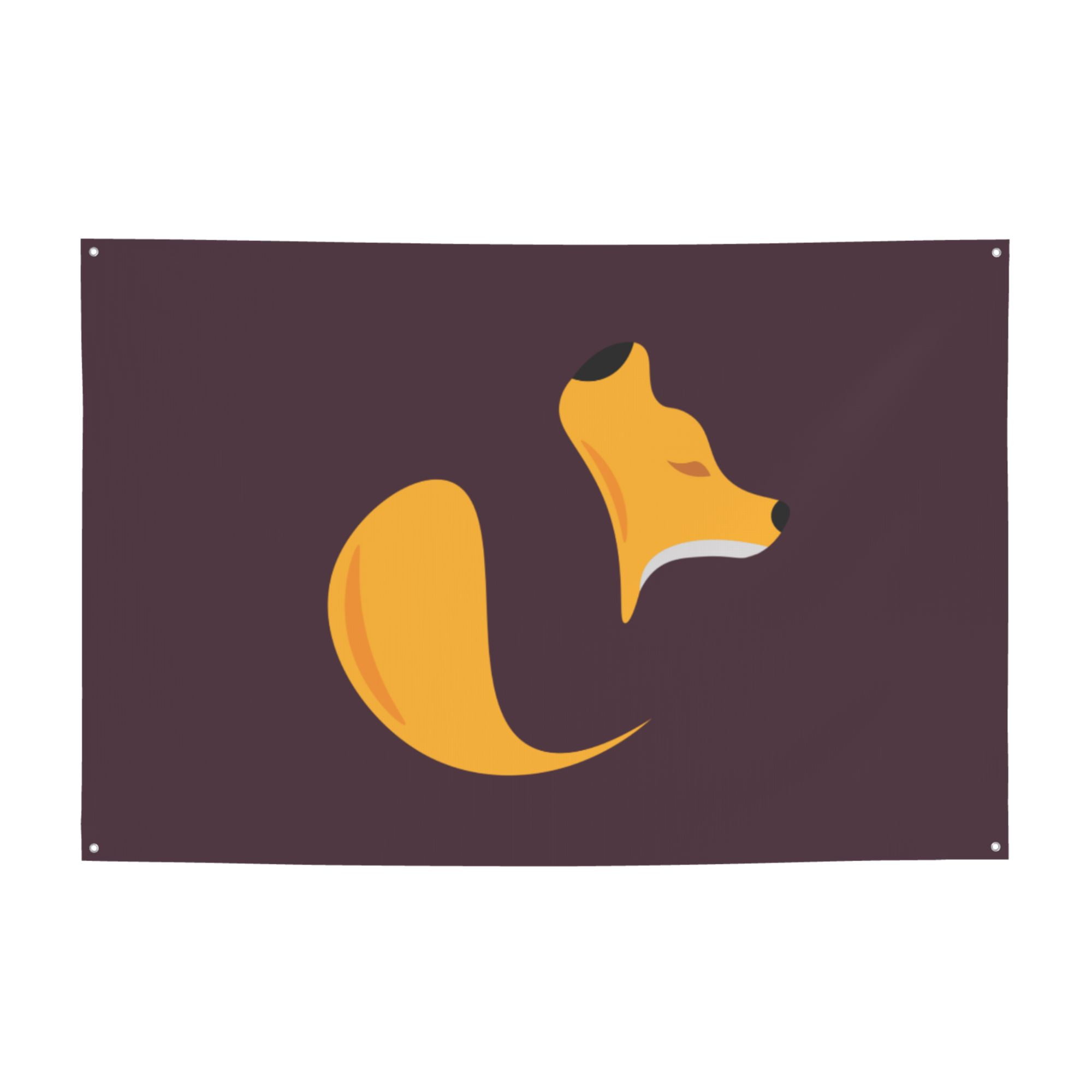 Animal Fox Logo Sign Banner, Cartoon Hanging Banners Backdrop Festive ...