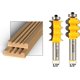Triple Bead & Triple Flute 2 Bit Large Molding Router Bits Set - Yonico ...