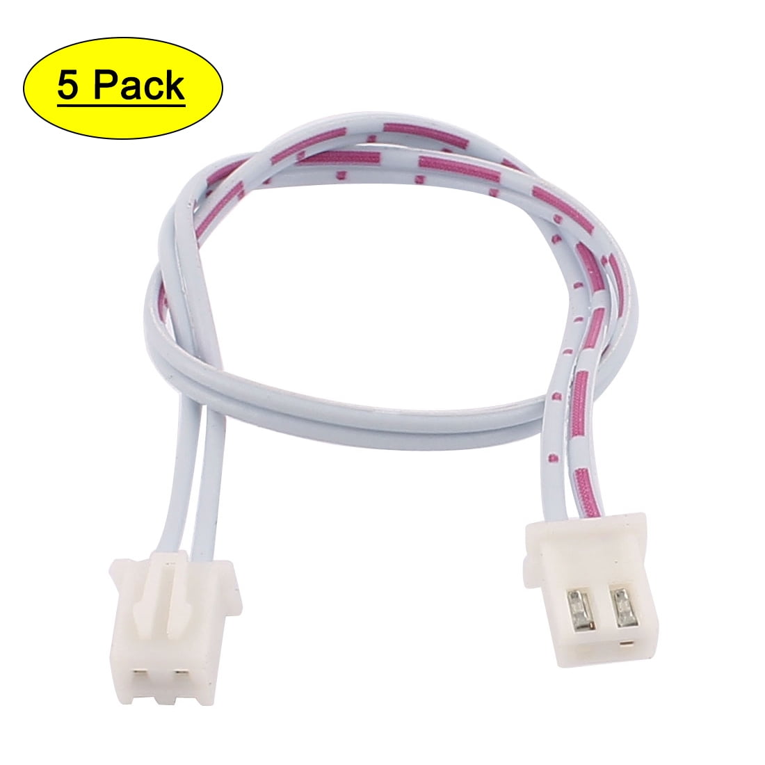 5Pcs Dual End XH2.54 2P Female Connector Cable 30cm Length w Pin Header ...