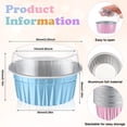 Aluminum Foil Baking Cups with Lids Macaron Color Plain 5 Oz Round ...