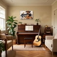 Affixzi Piano Canvas Wall Art, Music Wall Decor, Piano and Violin ...