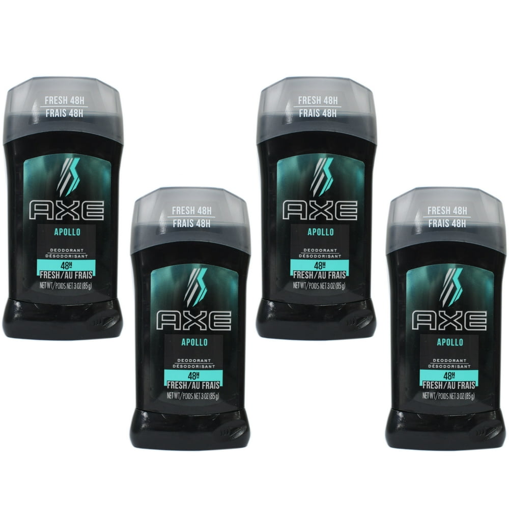 4 Pack - AXE Deodorant Stick, Apollo Fresh, 3 Ounce Each - Walmart.com ...