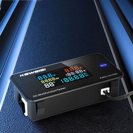 DC 0-200V Voltmeter Ammeter KWS Power Energy Meter LED Digital DC ...