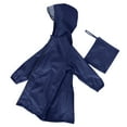Yuncity Rain Coats For Kids Boy Girl Children With School Bag Hood Solid Color Long Waterproof ...