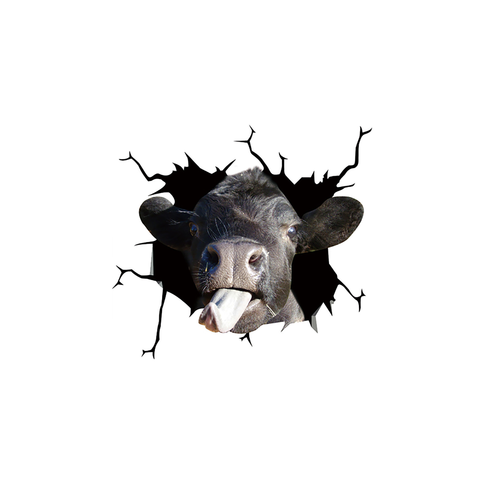 Wall Stickers Cow Crack Car Sticker Transparent Background Trucks ...