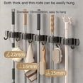 Mop and Broom Holder Wall Mount, Anti-Slip Broom Hanger for Cleaning ...