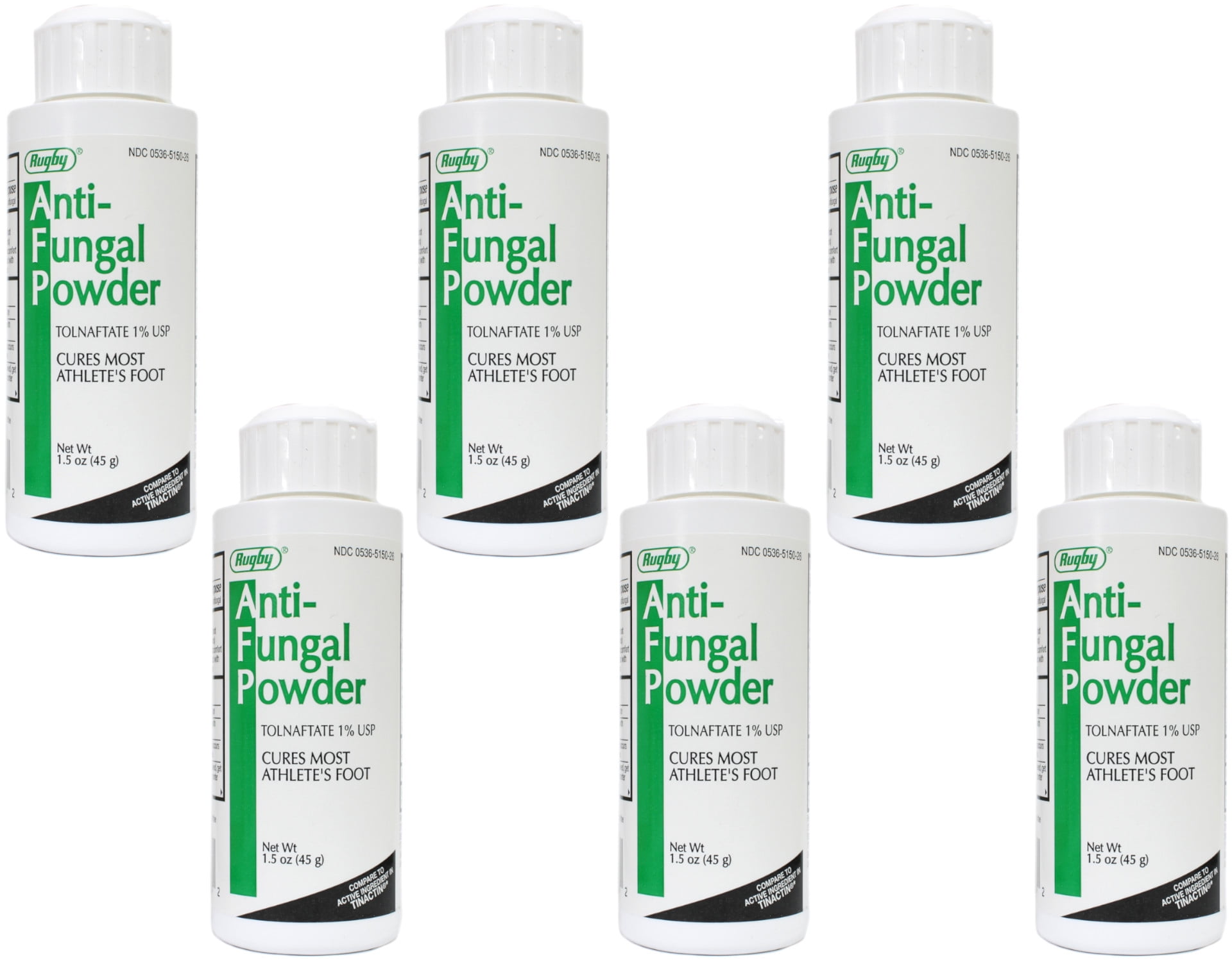 6 Pack Tolnaftate 1% Antifungal Powder - Compared to Tinactin 1.5 oz ...