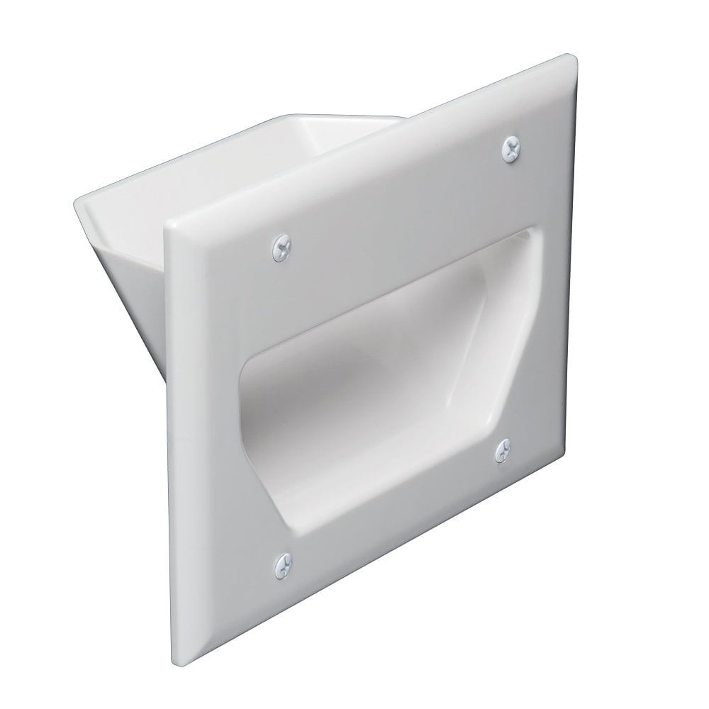 Cable Central LLC (5 Pack) 3-Gang Recessed Low Voltage Cable Plate ...