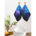 Blue Purple Kitchen Dish Towels for Drying Dishes Set of 3, Modern ...