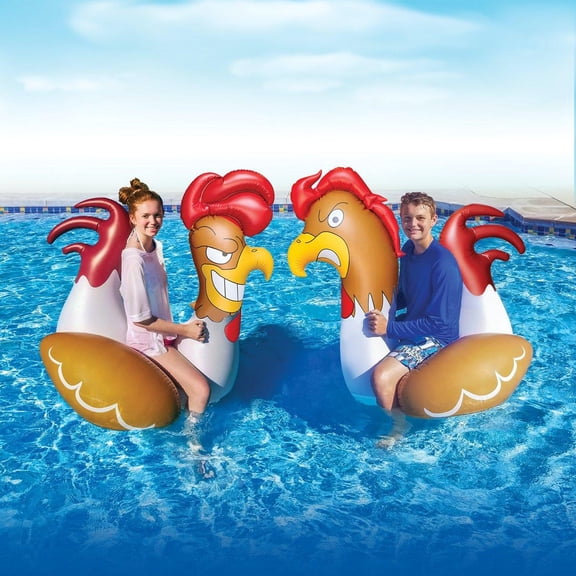 Inflatabull Inflatable Pool Float, 8' Bull Riding Toy for Kids and ...