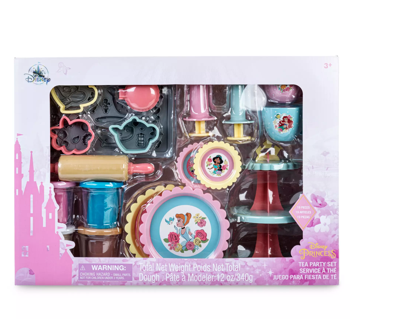 Disney Princess Cinderella Ariel Belle and Tiana Tea Party Set Toy New ...