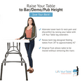 Lift Your Table Folding Table Risers Bar Height Original Foot, Black ...