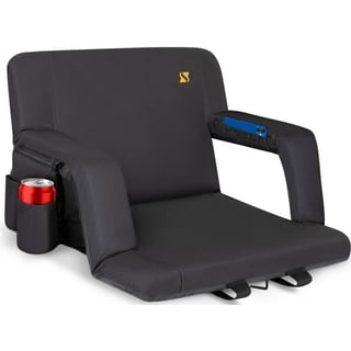 Cascade Mountain Tech Black Ultra-Padded Stadium Seat for Bleachers – 2 ...