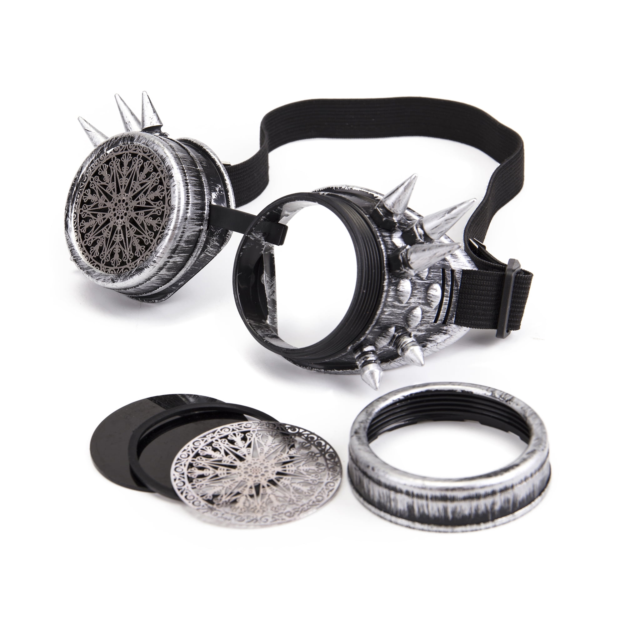 SAYFUT Barbed Wire Led Light Steampunk Goggles Rainbow Kaleidoscope ...