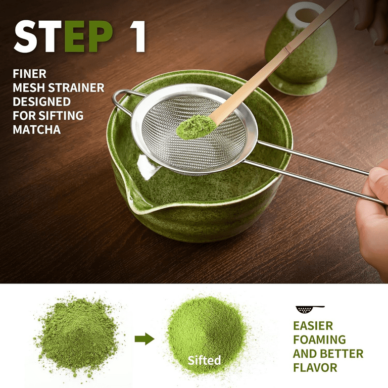 Bamboo Matcha Whisk Set 8-Piece Matcha Tea Set With Electric Frother ...