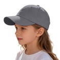 Bobifish Boys Girls Baseball Hats Solid Color Curved Brim Baseball Caps ...