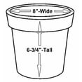 Robert Allen MPT01639 Fluer De Lis Series Metal Flower Pot, 8", 8 inch ...