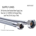 FJSHN-Braided Faucet Connector Supply Hose 1/2"-14NPSM Brass Nut X 3/8 ...