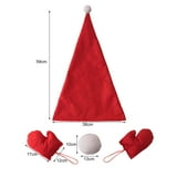 1 Set Santa Claus Hat Christmas Tree Topper with Nose Gloves Creative ...