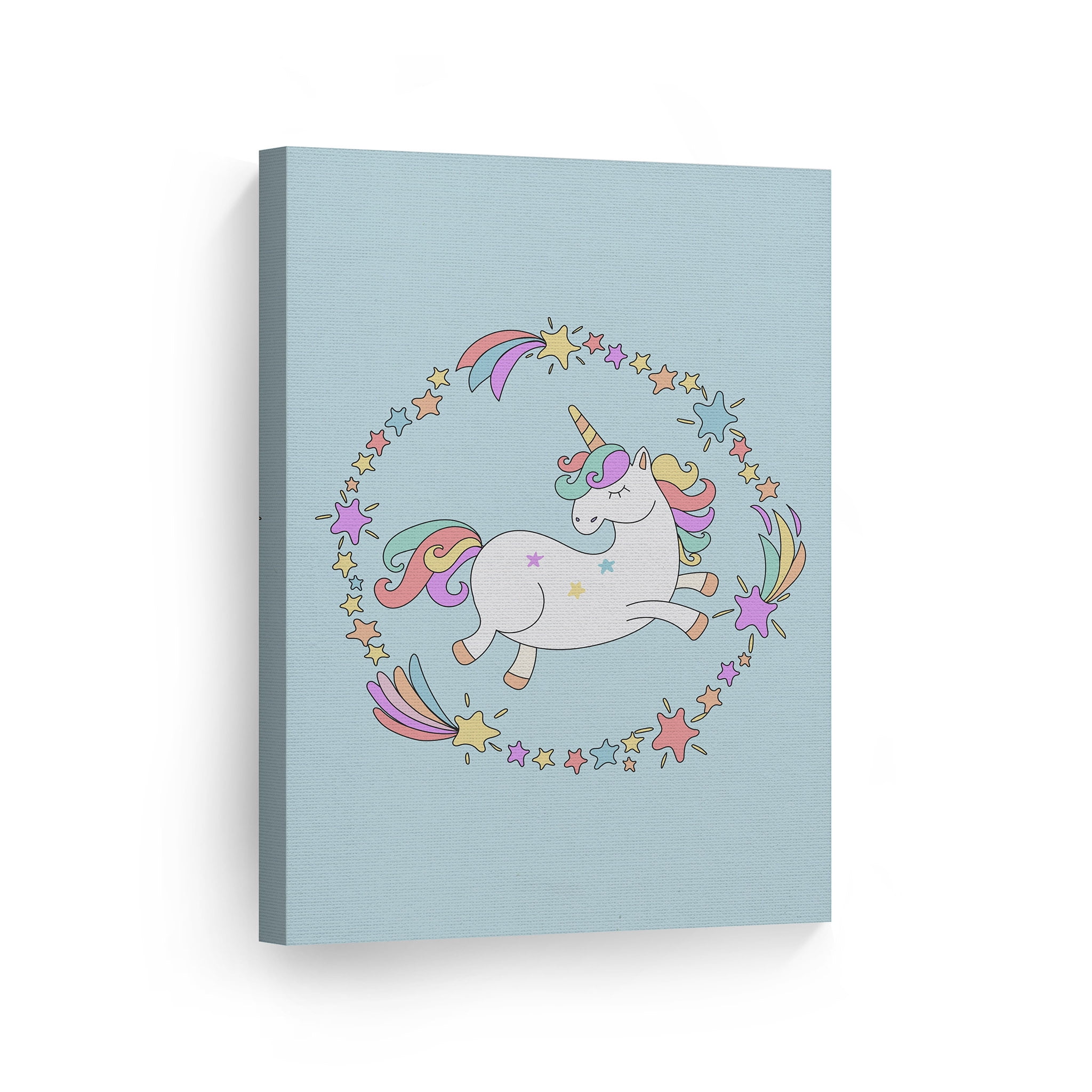 Smile Art Design Cute Unicorn Wall Decor Unicorn Gift Rainbow Circle ...
