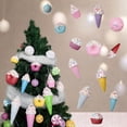 8 Pcs Christmas Tree Decoration, Pastel Color Candy Dessert Pendant ...