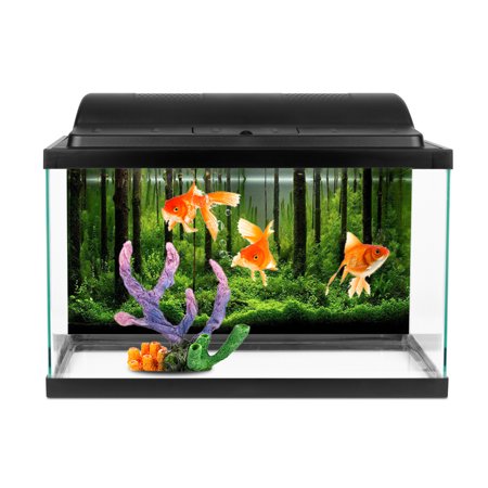 Fish Tank Poster,PVC Adhesive Underwater Forest Fish Tank Decoration ...