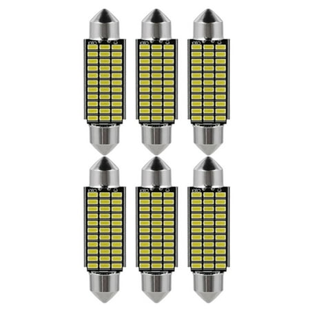 6 Pieces 12V Car Interior LED Bulbs Dashboard Lights Vanity Lights for ...