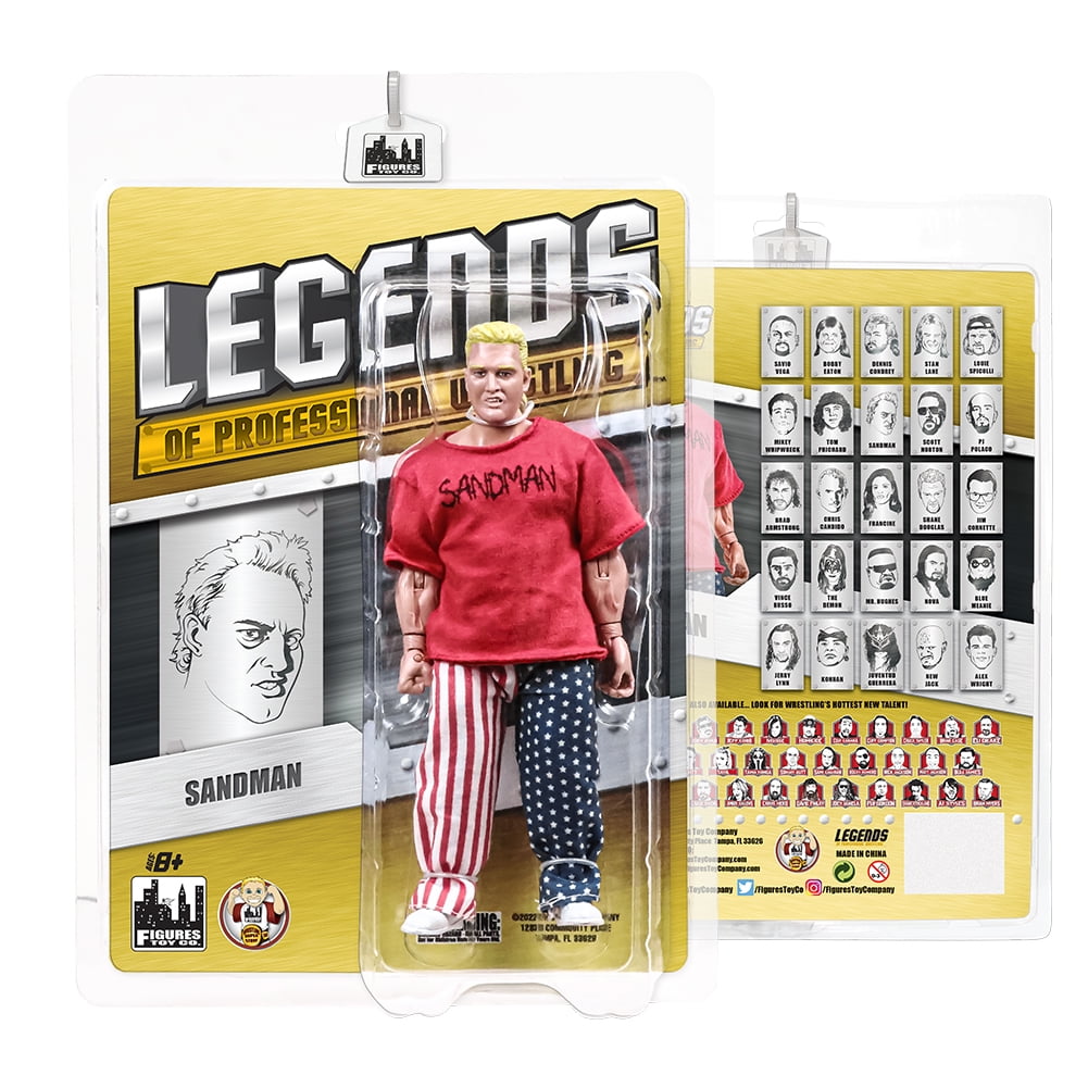 Legends of Professional Wrestling Series Action Figures: Sandman ...