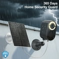 2K Solar Security Camera, 2.4GHz WiFi Security Cameras Wireless Outdoor ...