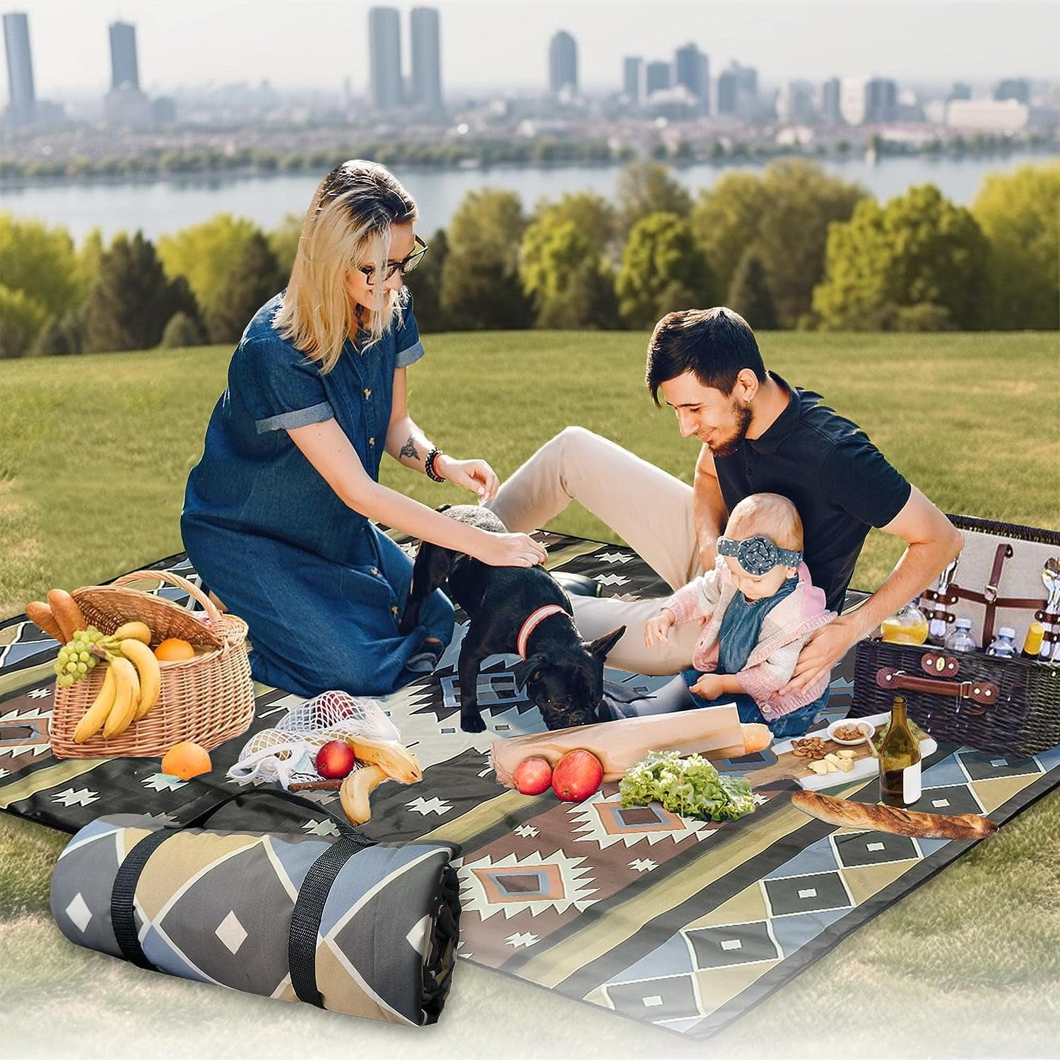 Outdoor Picnic Blankets Waterproof, Portable Sandproof Outdoor Blanket ...