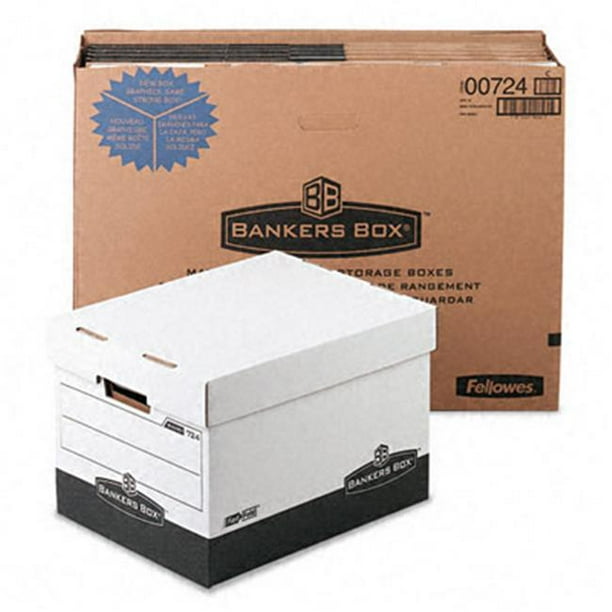 Bankers Box, FEL00724, Bankers Box R-Kive Storage Boxes, White,Blue ...