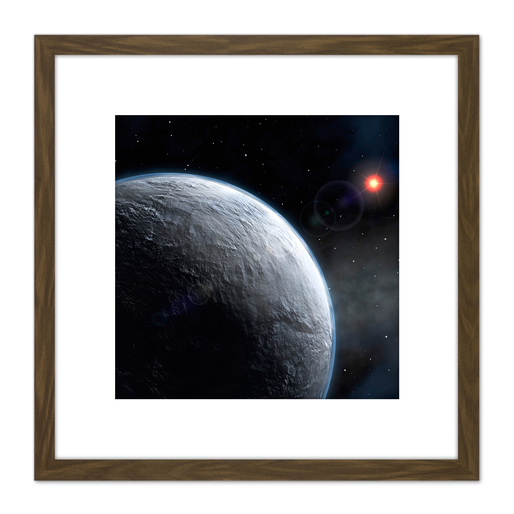 Space ESO Icy Exoplanet Planet Star Orbit Illustration 8X8 Inch Square ...
