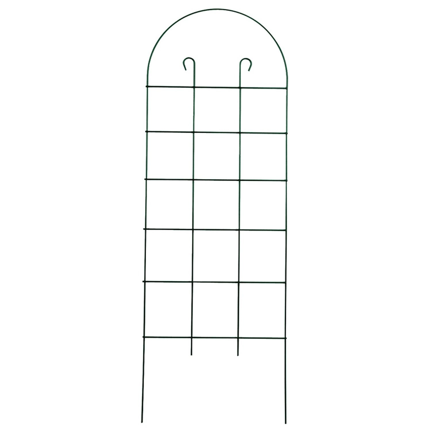 Panacea™ 89076 Garden Arch Style Steel Trellis, Green, 20" x 60 ...