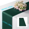 12Pcs Satin Dark Green Table Runner 12 x 108 Inch Long Party Decor ...