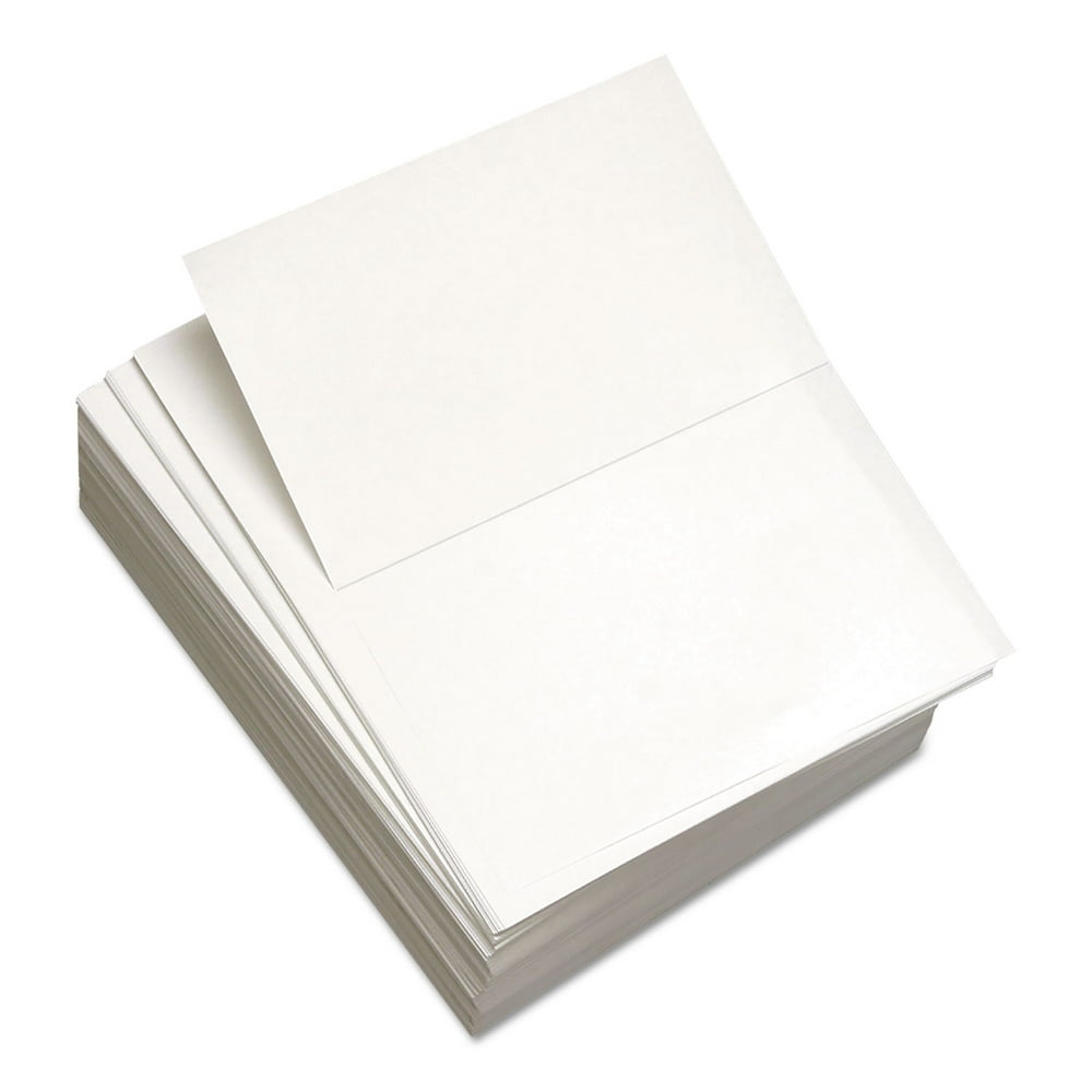 Domtar Custom Cut-Sheet Copy Paper 20 lb 8 1/2 x 11 White Perfed 5 1/2 ...