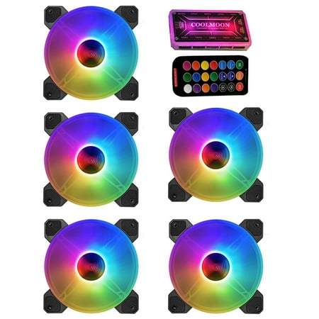 FlyFlise RGB Crate Fan 120mm Desktop Computer Cooling Fan Illusion ...