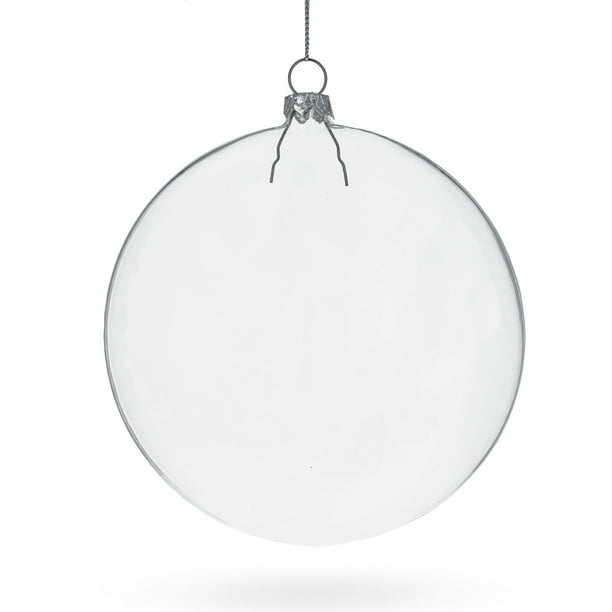 Bestpysanky Flat Disc Clear Glass Ornament
