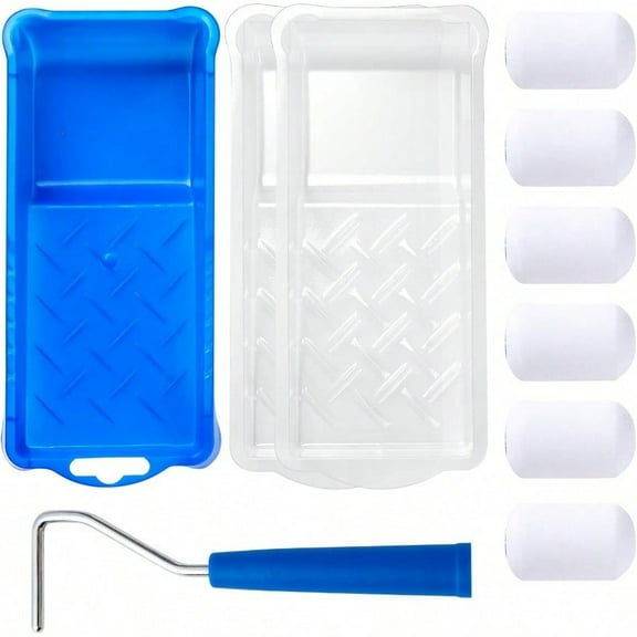 Magimate Mini Paint Roller Set, 4 Inch Covers for Walls Cabinets and ...