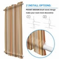 Burnt Orange Striped Door Curtains for Door Window, French Sidelight ...