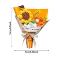 6.3" Mini Handmade Crochet Flower Bouquet, Pre-Wrapped Graduation ...